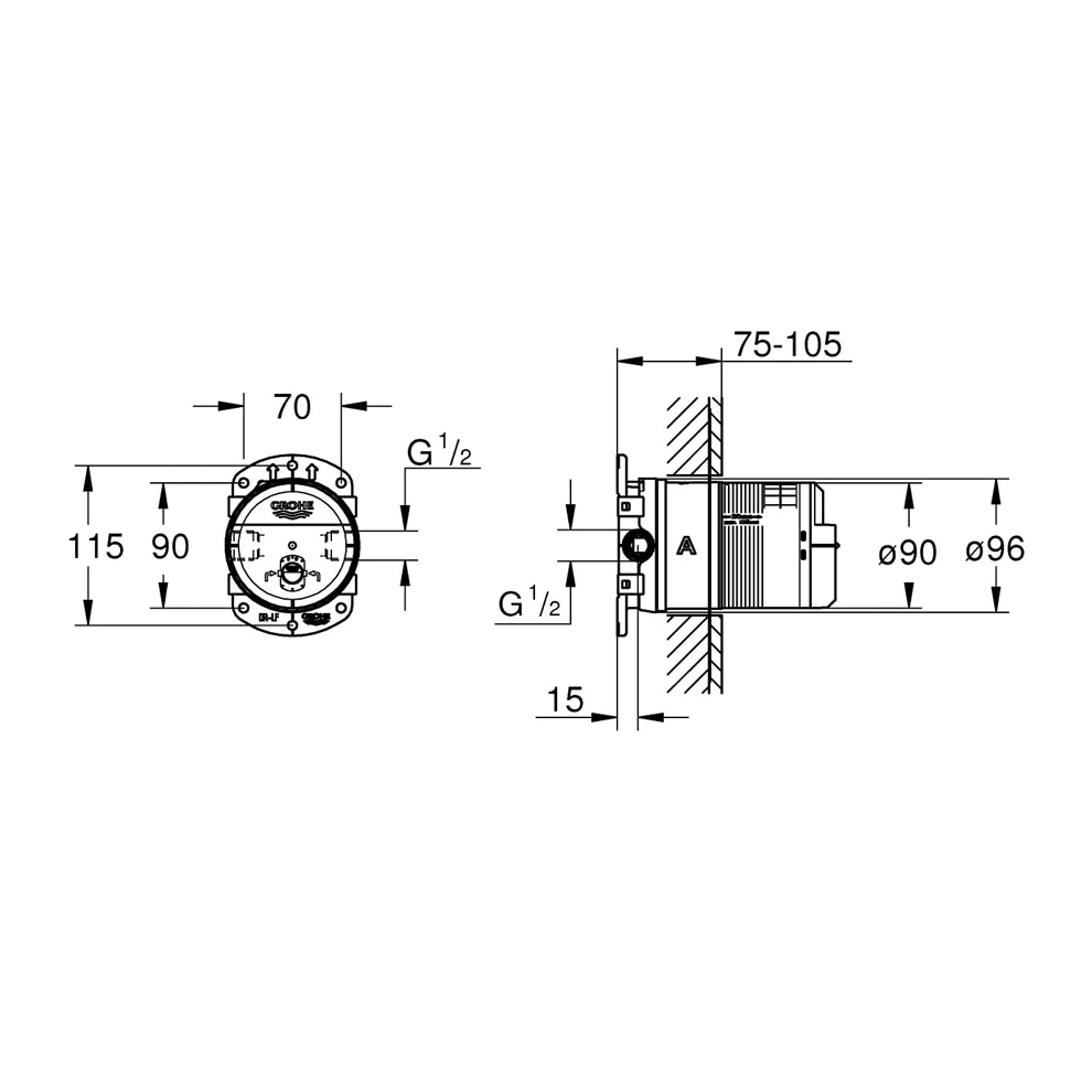 Grohe Rainshower Smartactive Sıva Altı Montaj