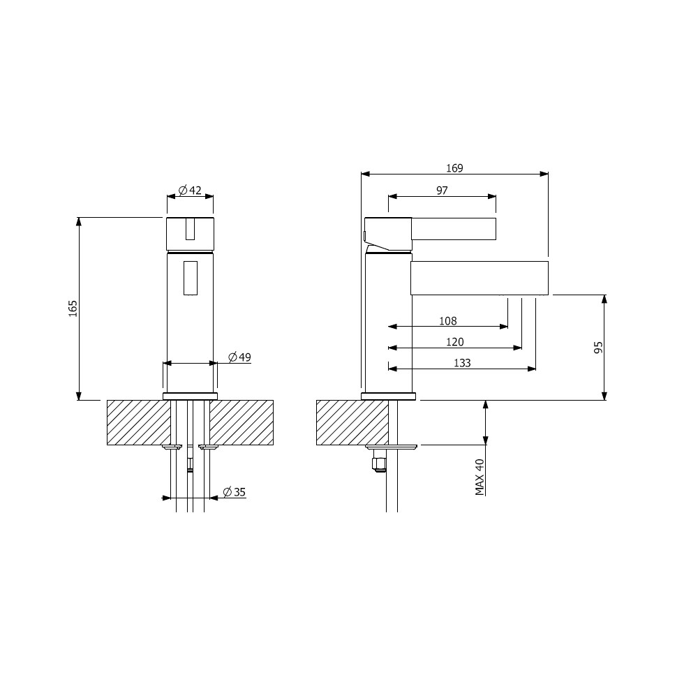 Bocchi Cube Crystal Lavabo Bataryası - Banyotrendy