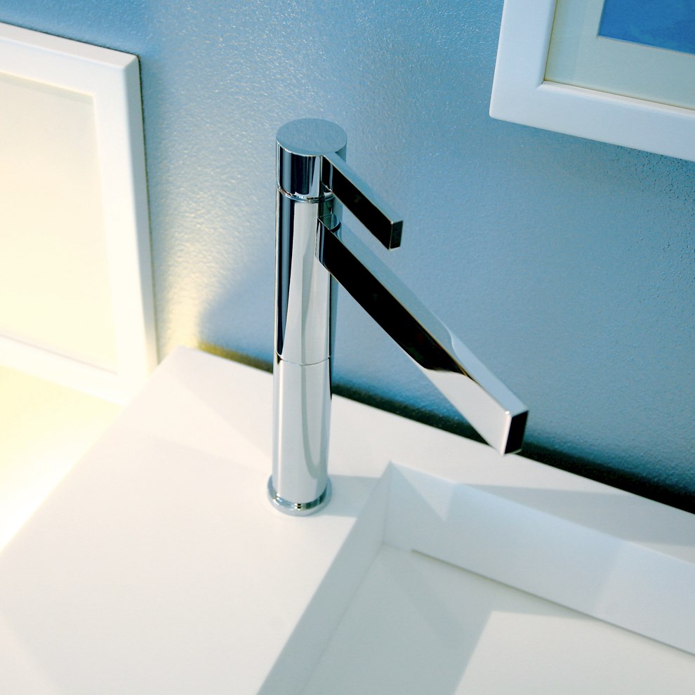 Bocchi Cube Crystal Yüksek Tip Lavabo Bataryası - Banyotrendy