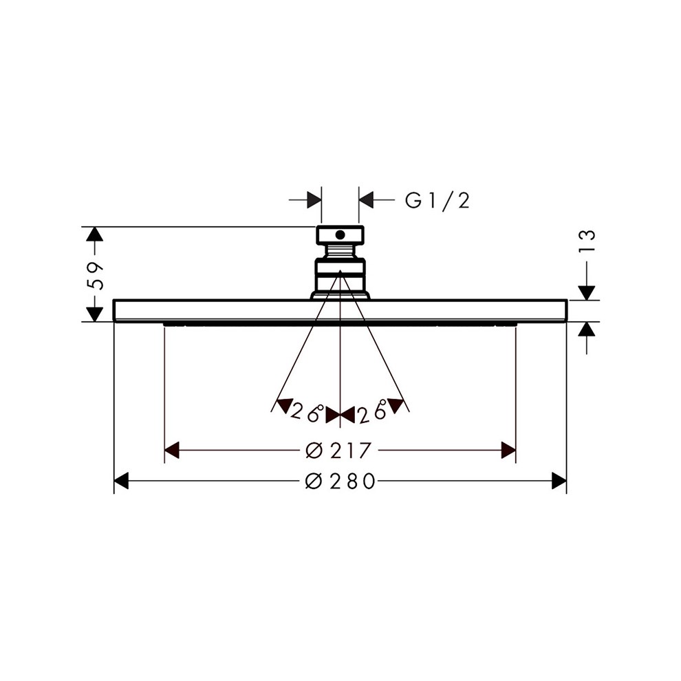 Hansgrohe Croma 280 Tepe Duşu - Banyotrendy