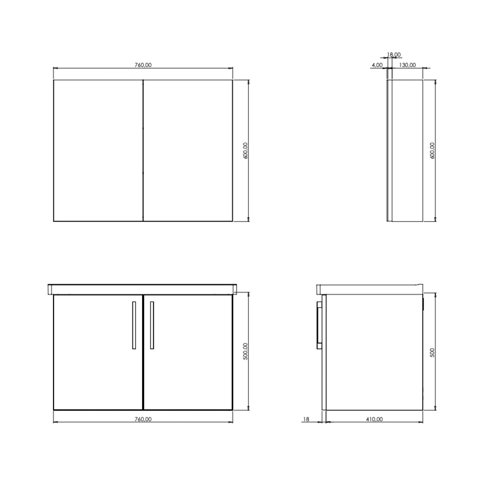 Creavit Moddo 80 cm Banyo Dolabı - Banyotrendy