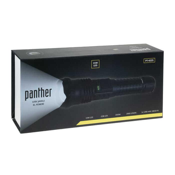 PANTHER PT-4225 USB ŞARJLI EL FENERİ - HamdiDede