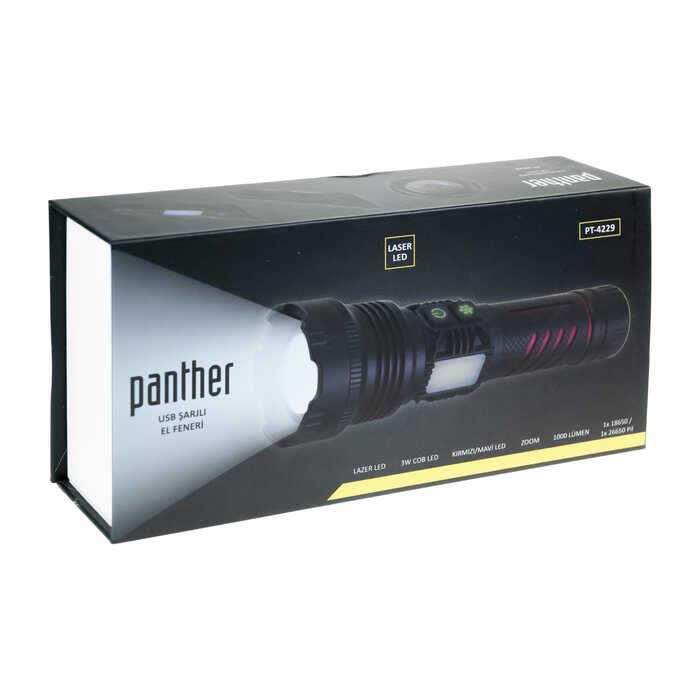 PANTHER PT-4229 USB ŞARJLI EL FENERİ - HamdiDede