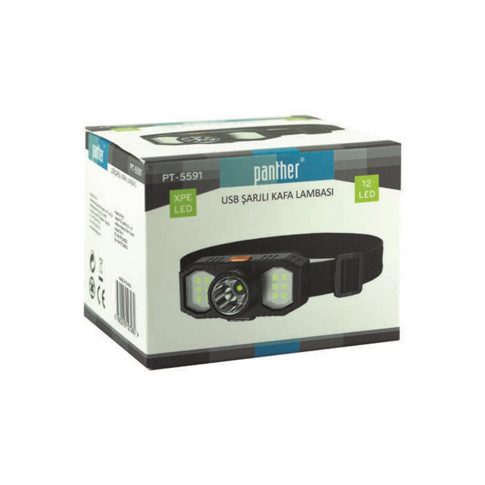 PANTHER PT-5591 USB ŞARJLI KAFA LAMBASI - HamdiDede