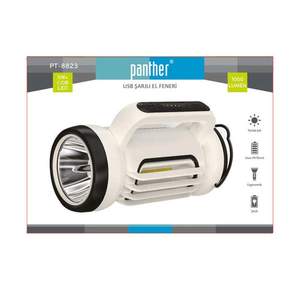 PANTHER PT-8823 USB ŞARJLI EL FENERİ - HamdiDede