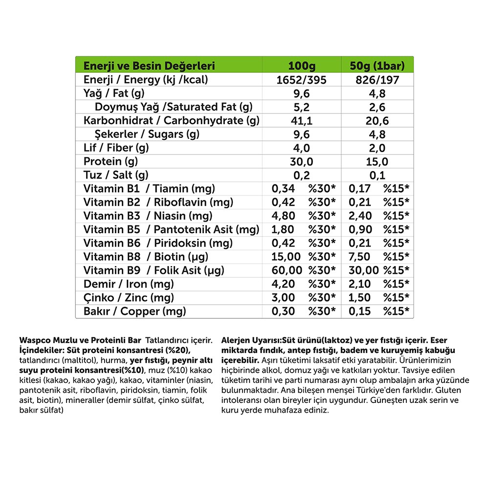 Waspco Muz Protein Bar - HamdiDede