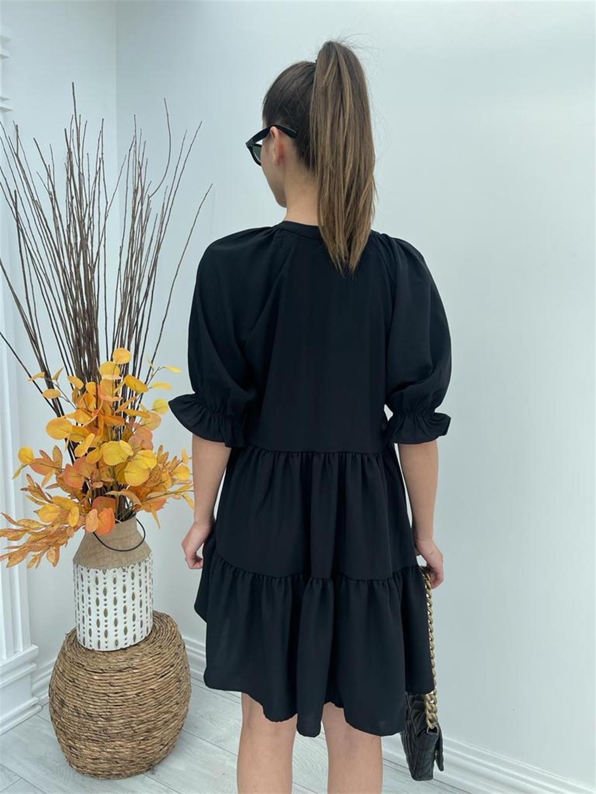 Siyah Aerobin Elbise