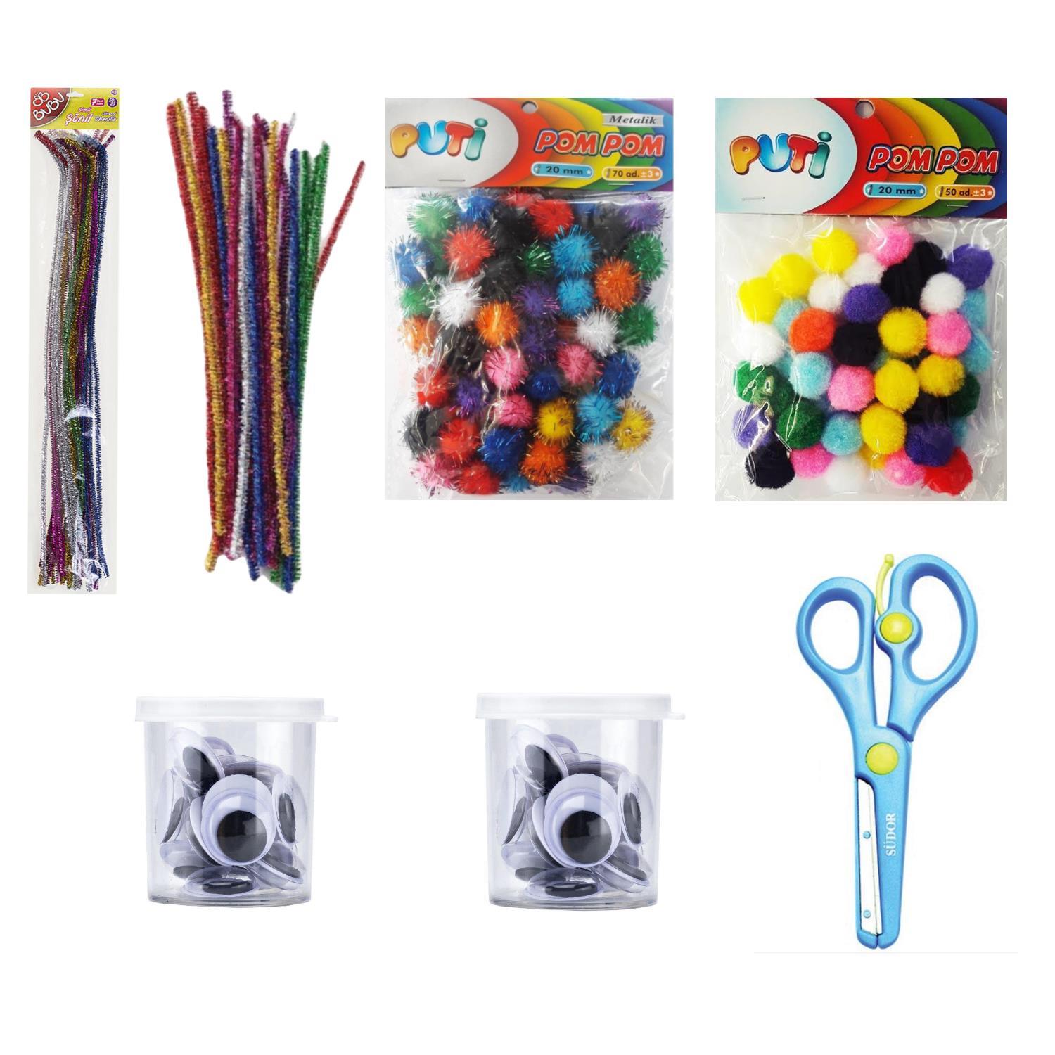 Puti Şönil Pom Pom Oynar Göz ve Makas Anakolu Etkinlik Seti I ...