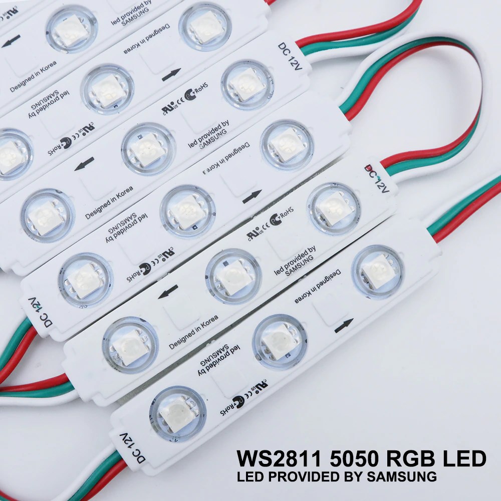 5050X3 LED WS2811 IC RGB Piksel Modül LED – 12V, 20 Adet ...