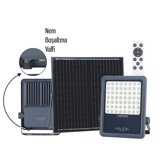 HELIOS 200W Solar LED Projektör | Beyaz Işık 6500K - HS-3875 | 444 91 68
