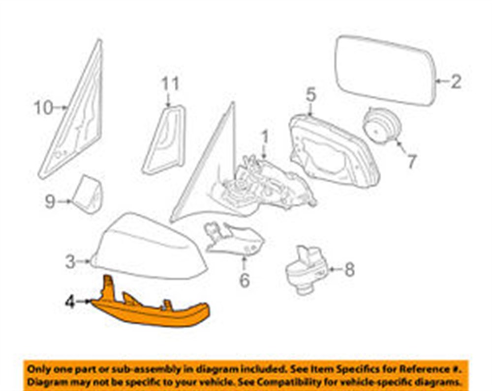 BMW Ayna Alt Kapağı Sol 51167308651