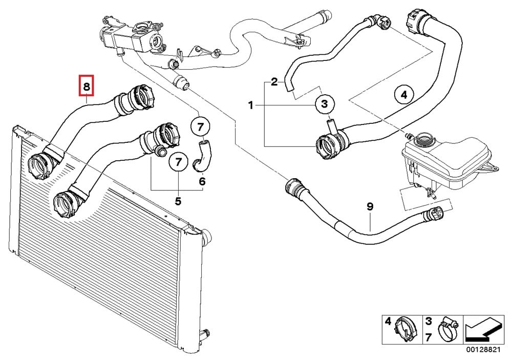 BMW ORİJİNAL SOĞUTMA SIVISI HORTUMU 17127787451