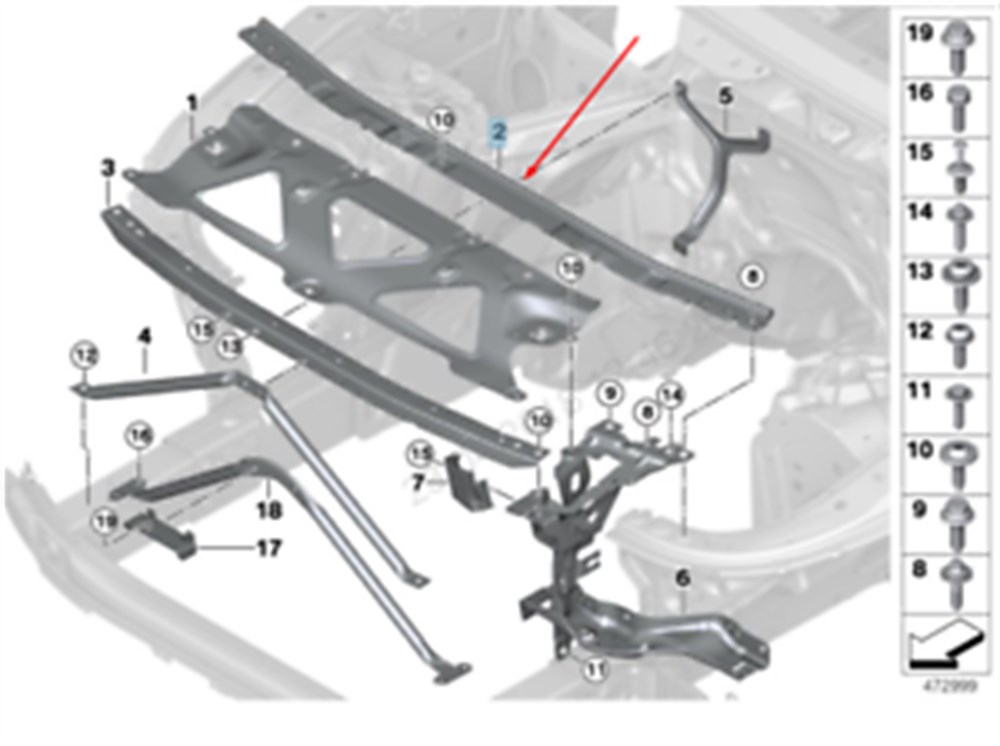 BMW ORİJİNAL ÜST ARKA BAĞLANTI 51647357205