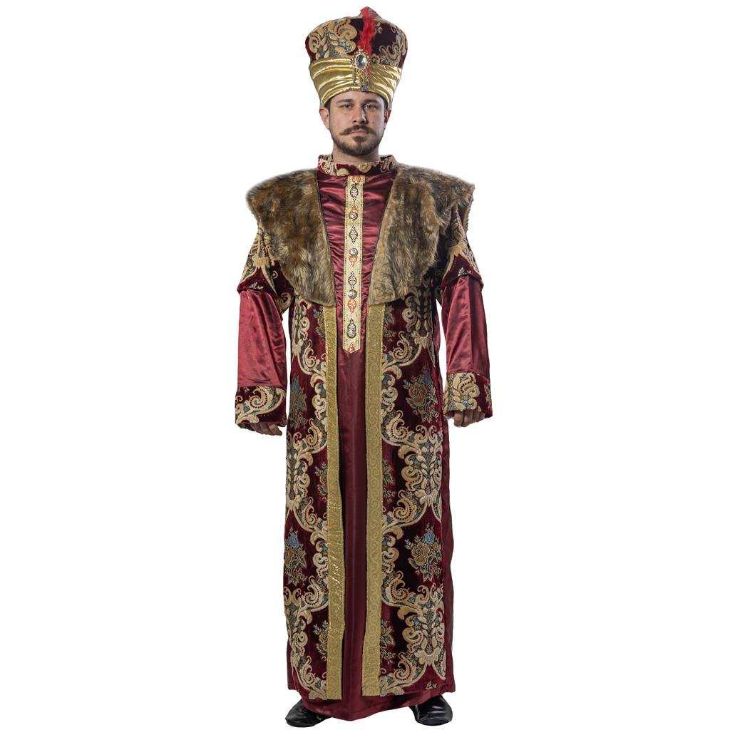 Şehzade Beyazıt Kıyafeti Yetişkin Erkek Osmanlı Padişah Kostümü Bordo ...