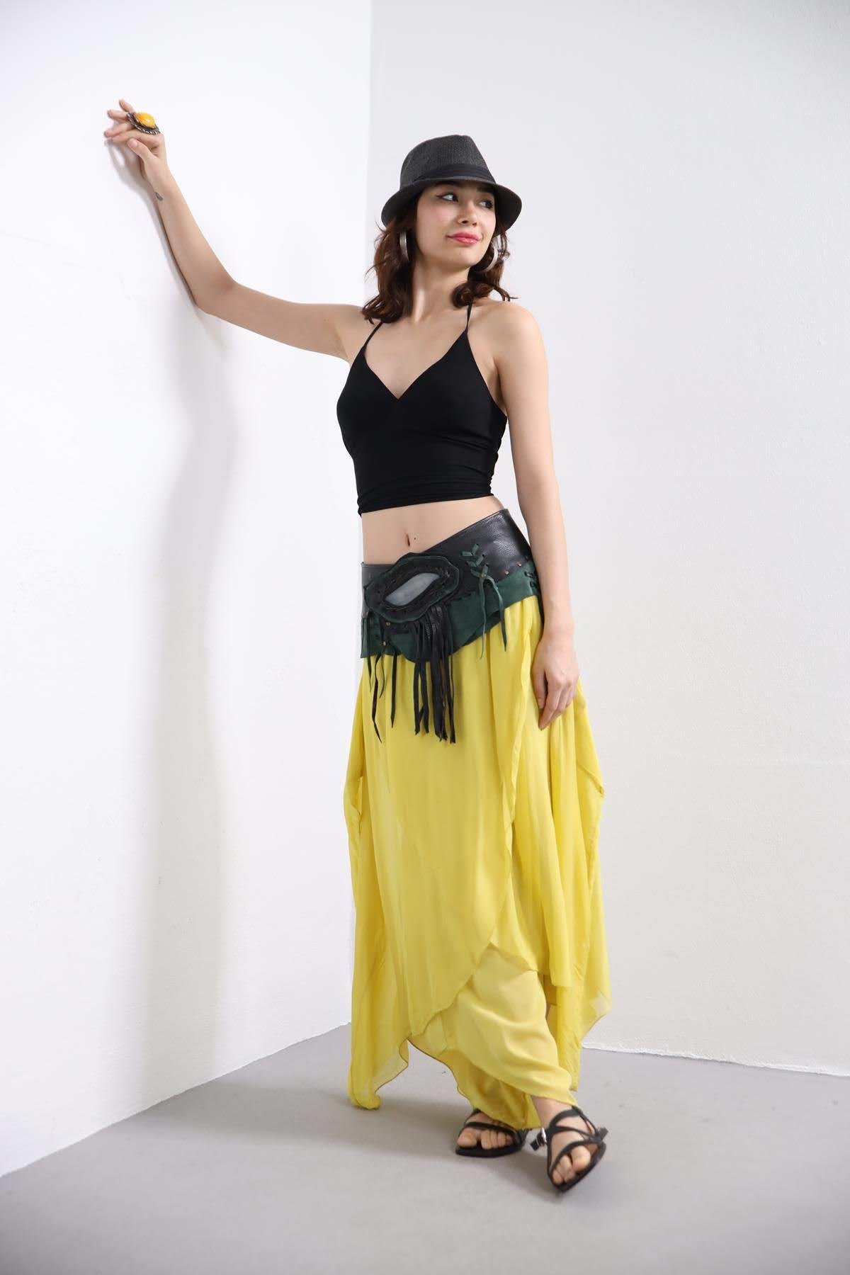 Sarı İpek Kelebek Şalvar - Şaman Butik - Bohem Giyim ve Aksesuar ...