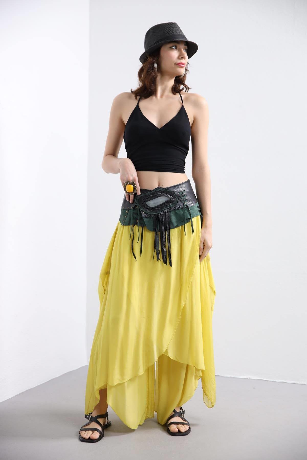 Sarı İpek Kelebek Şalvar - Şaman Butik - Bohem Giyim ve Aksesuar ...