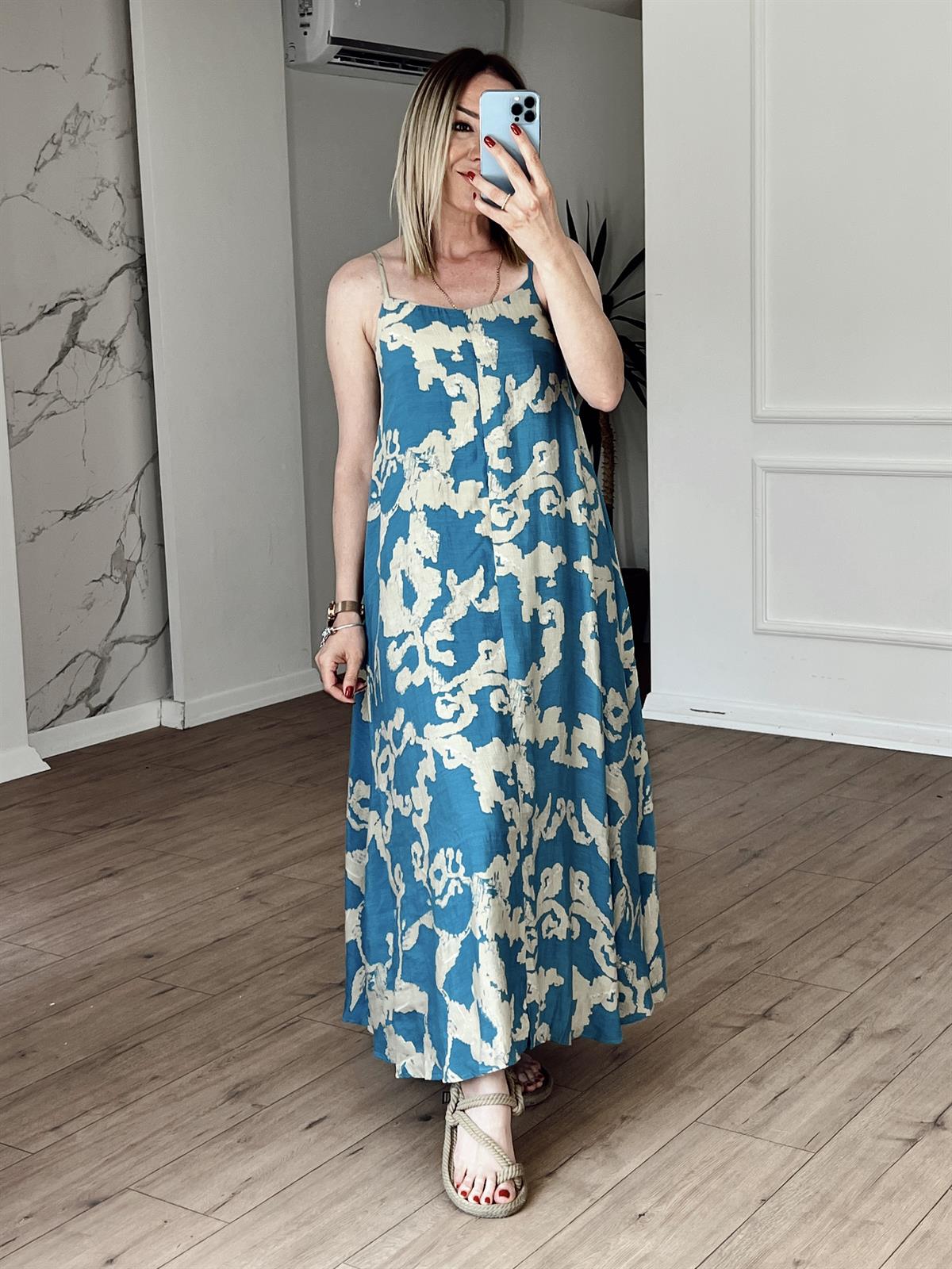 Askılı Elbise İNDİGO