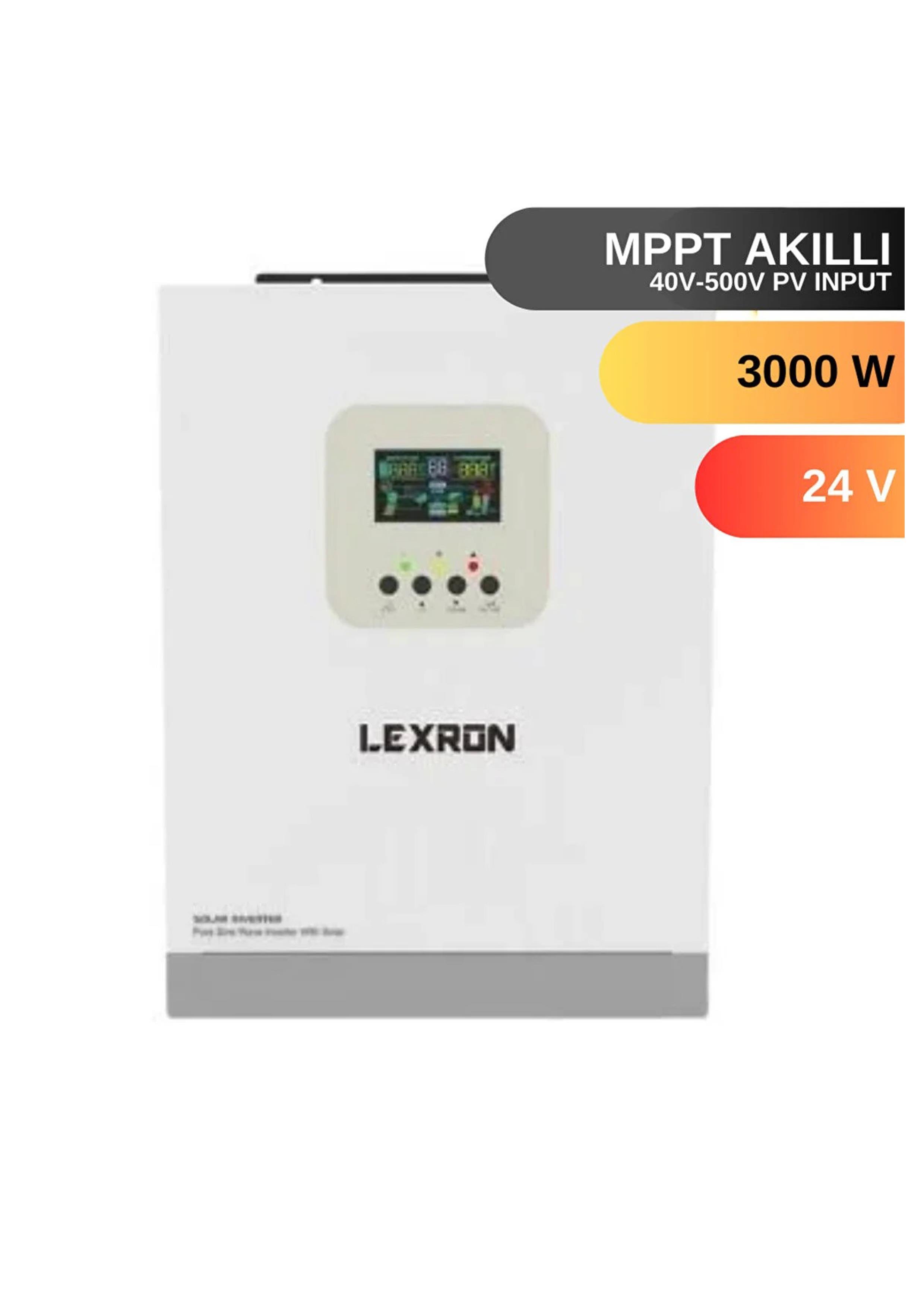 Lexron 24V 3KW 3000VA MPPT Akıllı İnverter HV 40V-450V Lexron 24V 3KW 3000VA MPPT Akıllı İnverter HV 40V-450V