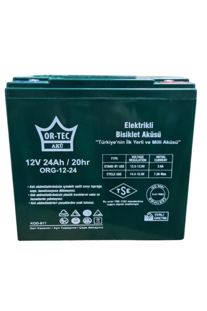 Ortec 6'Lı Set 12v 24 Ah Elektrikli Motosiklet Aküsü ve Ortec 72v 24ah ...