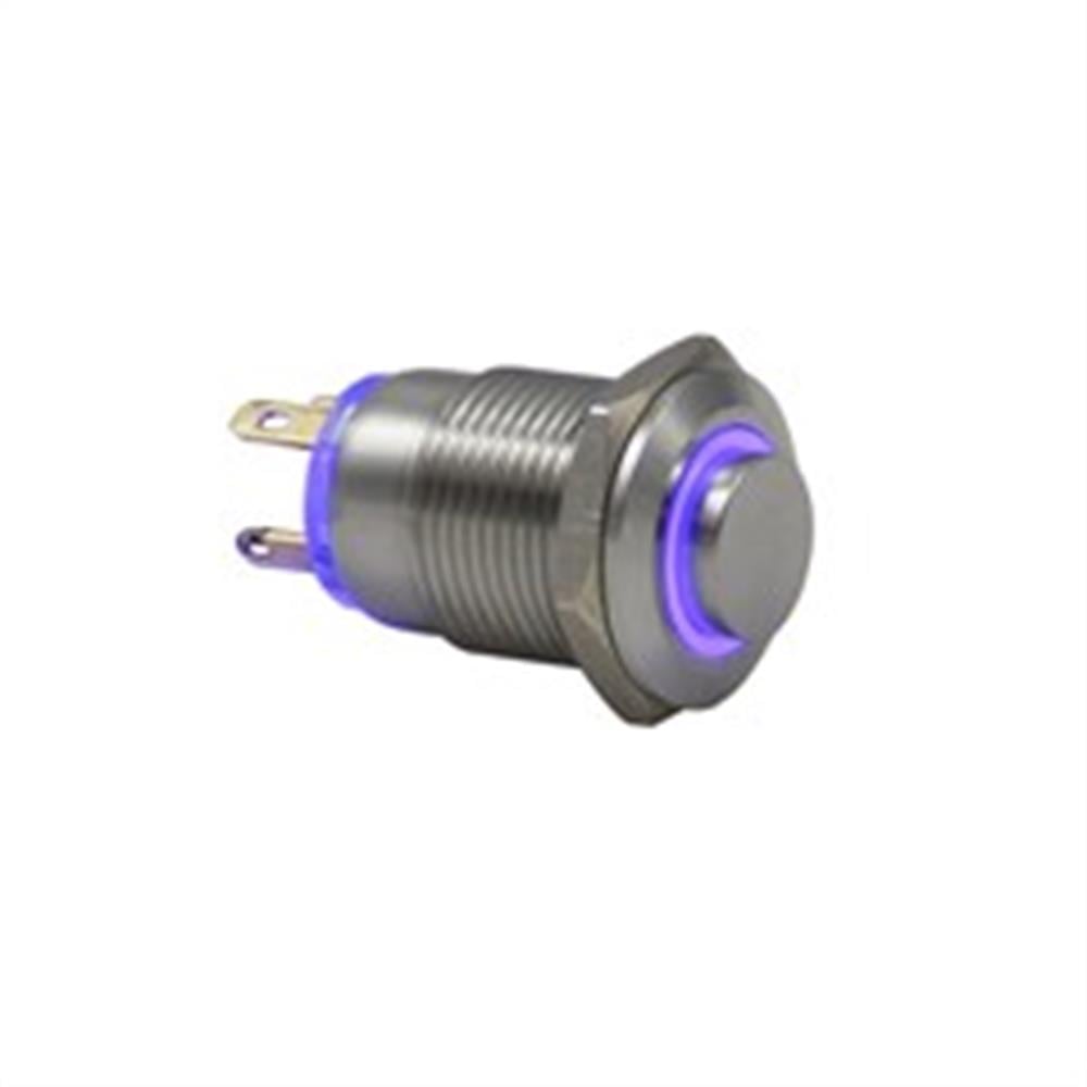 12mm Metal LED'li Yaylı Buton 12V