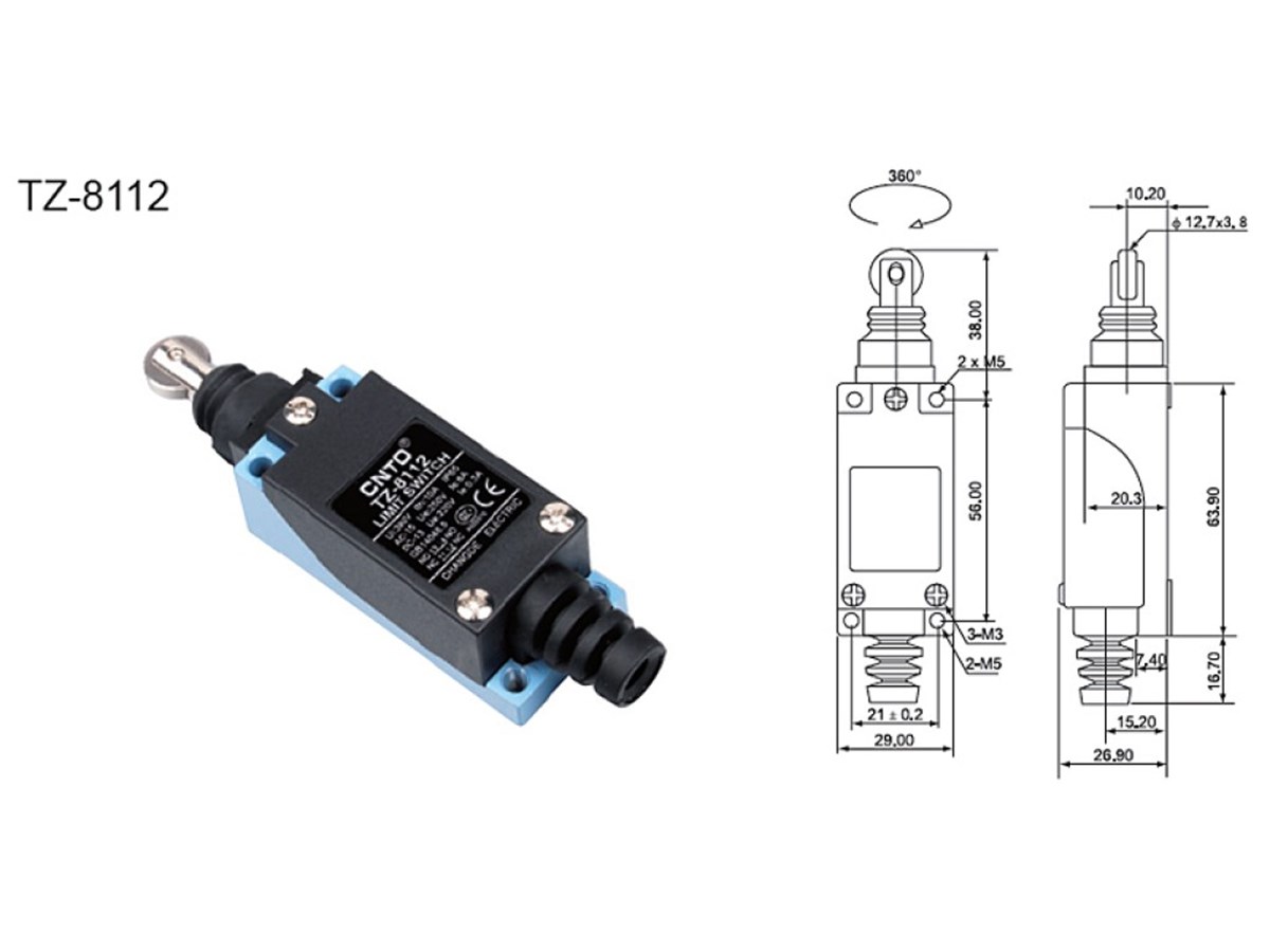 CNTD TZ-8112 Doğrusal Makaralı Pimli Limit Switch