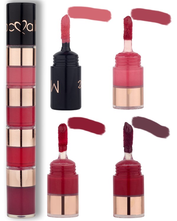 4 Parça Fırçalı Matruşka Ruj Seti - Tikatti