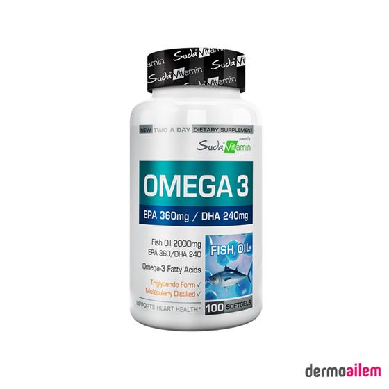 Suda Vitamin Omega 3 2000 mg 100 Kapsül Fiyatları İndirimli | Dermoailem