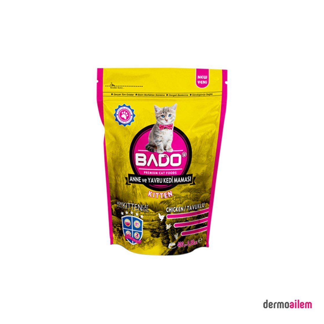 Bado Tavuk Etli 400 gr Anne ve Yavru Kedi Maması Fiyatları İndirimli | Dermoailem.com
