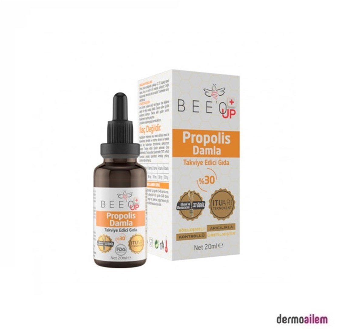 Bee'o Up Propolis %30 Damla 20 Ml | Dermoailem