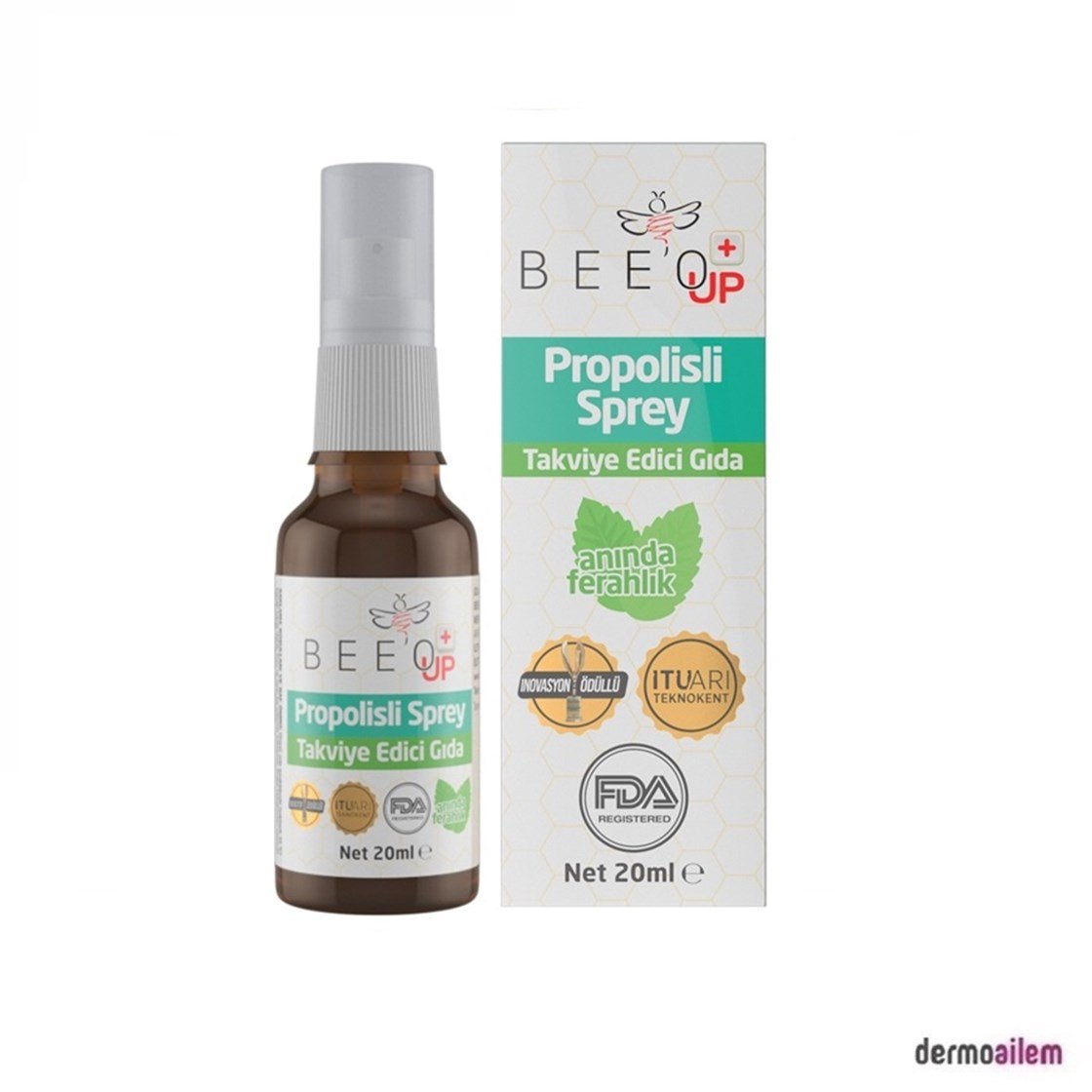 Bee'o Up Propolisli Boğaz Spreyi 20 Ml | Dermoailem