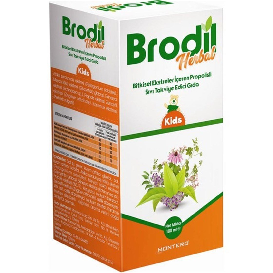 Brodil Herbal Kids Bitkisel Ekstreler İçeren Propolisli Sıvı Takviye ...