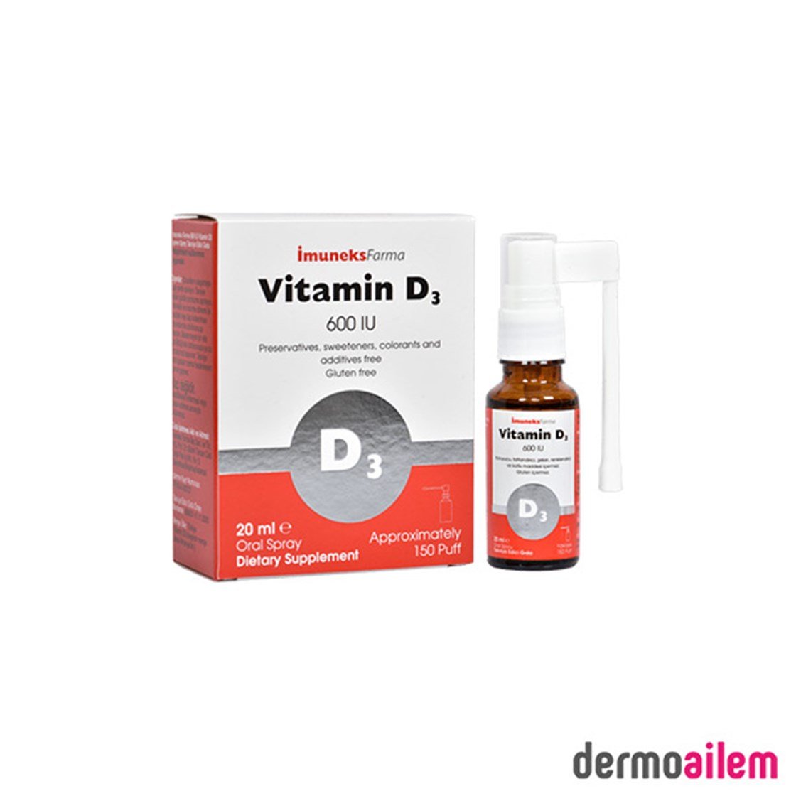 Imuneks Vitamin D3 600 IU 20 ml Fiyatları İndirimli | Dermoailem.com