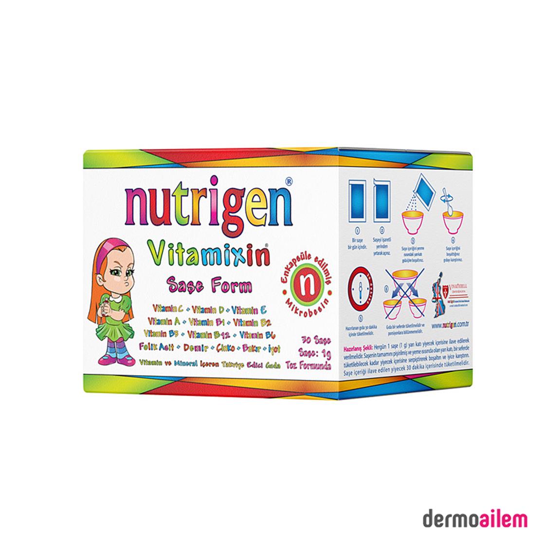 Nutrigen Vitamixin 30 Saşe Ürünü ve Fiyatları İndirimli | Dermoailem