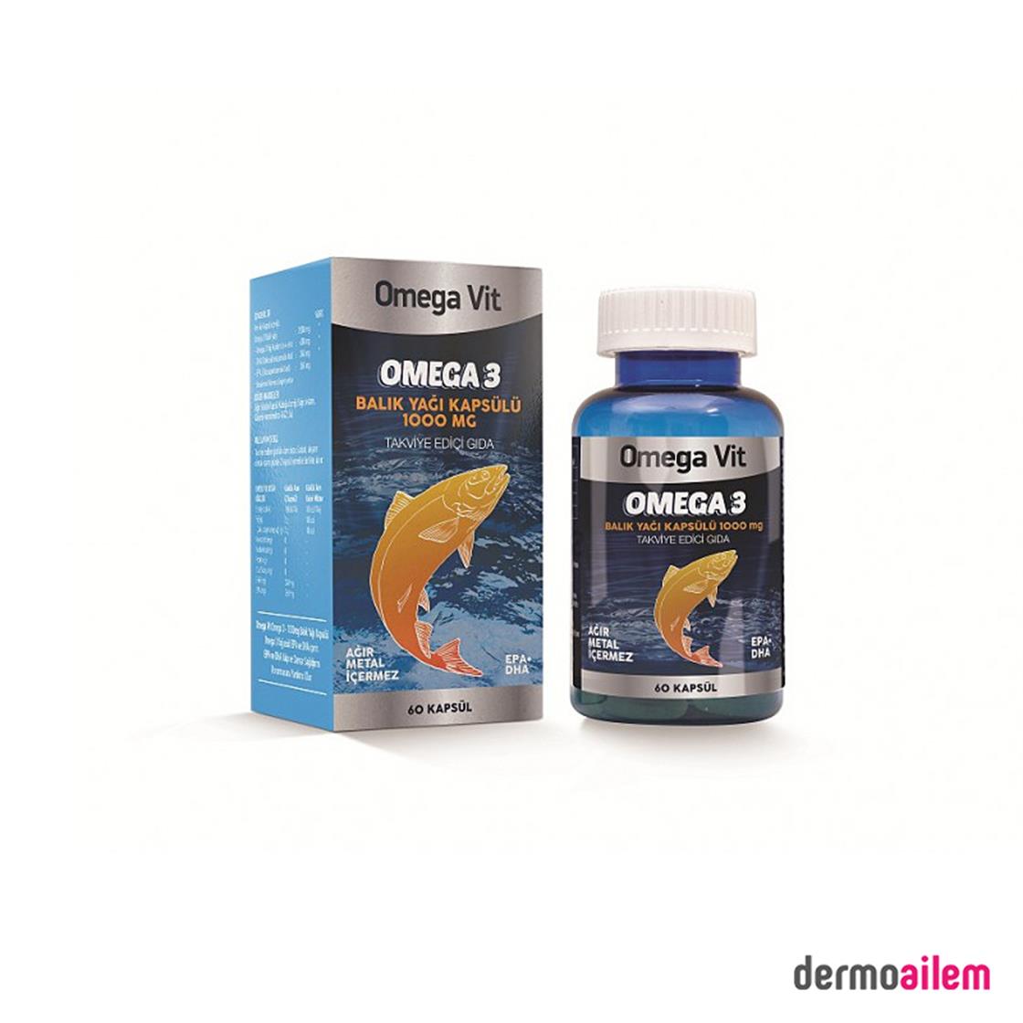 Omega Vit 1000 mg 60 Kapsül Ürünleri İndirimli Fiyatları