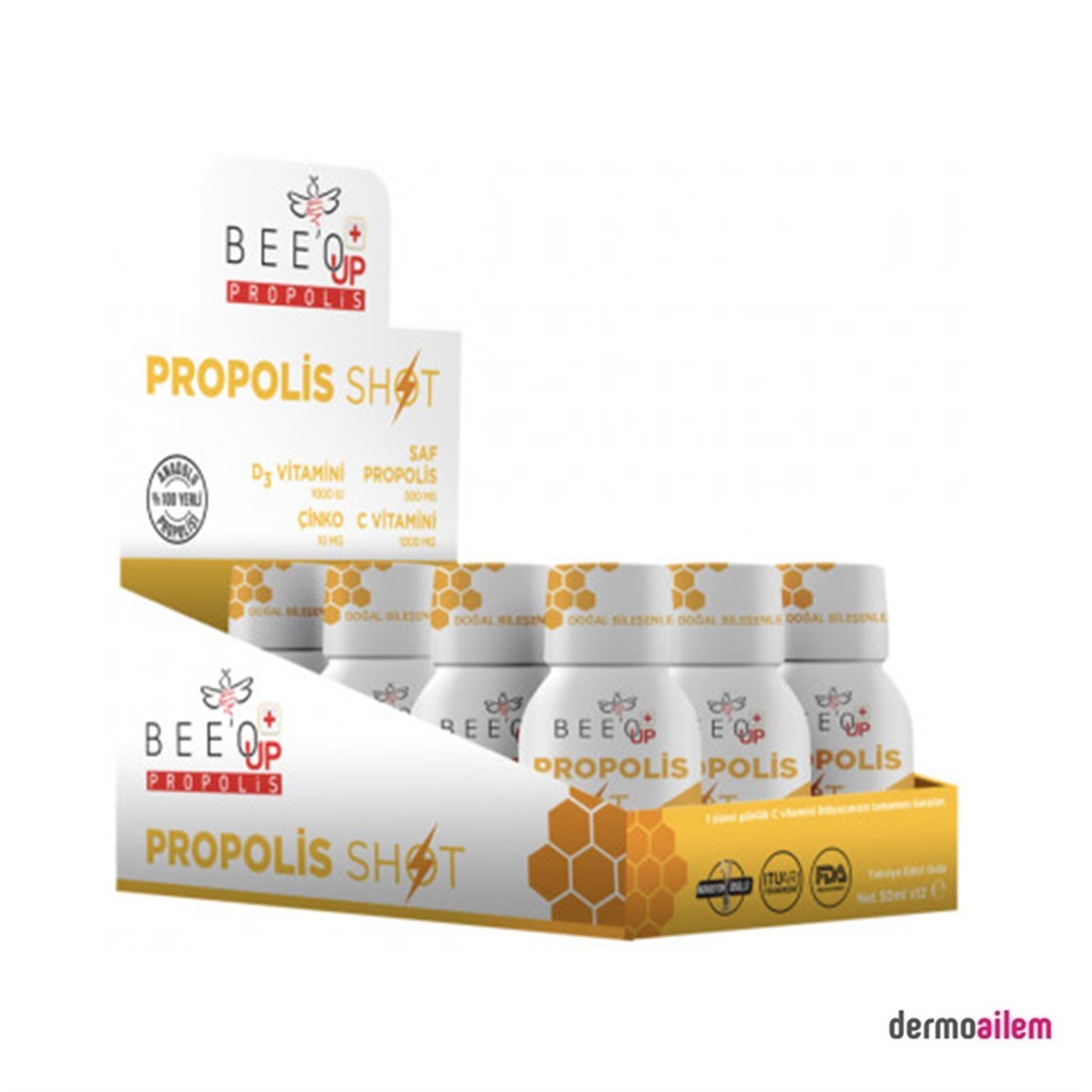 Propolis Çinko D3+C Vitamini Shot 12'li Kutu Fiyatları İndirimli ...