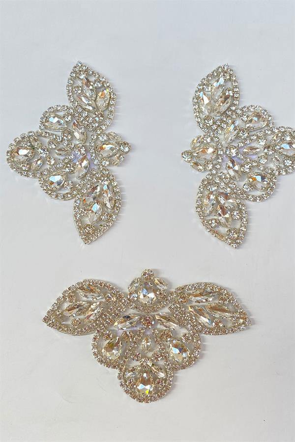 Iron-On Shiny Stone Applique with Epaulette Motif | Daydreamer