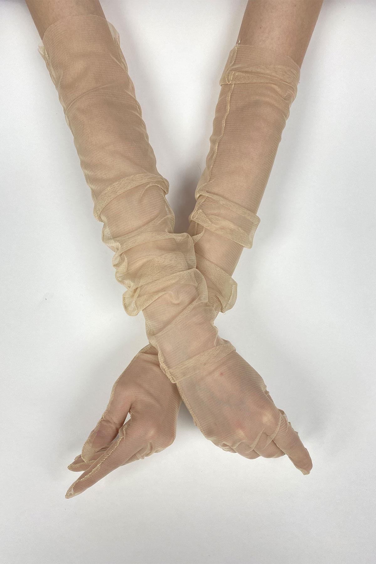 Skin Color 10 Pcs Bridal Gloves Tulle Gloves Wedding/Wedding/Party ...