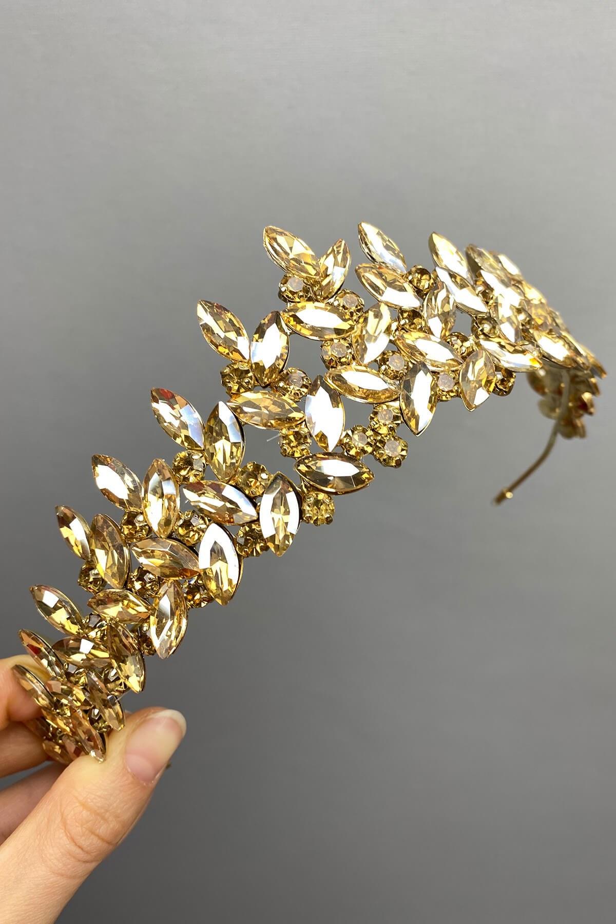 Wholesale Golden Yellow Subra Model Bridal Henna Crown | Daydreamer