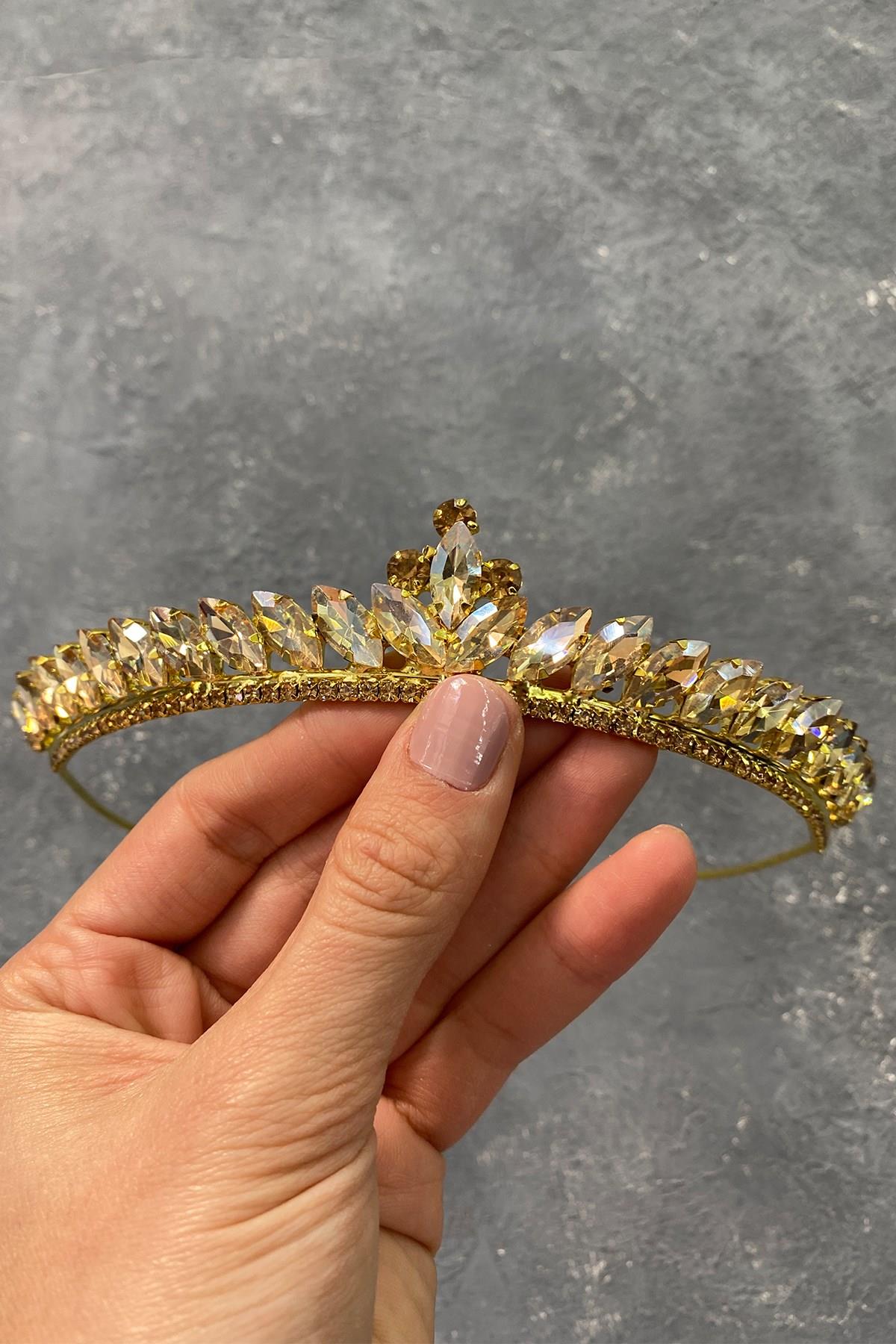 Wholesale Honey Color Ece Model Thin Bridal Henna Crown | Daydreamer