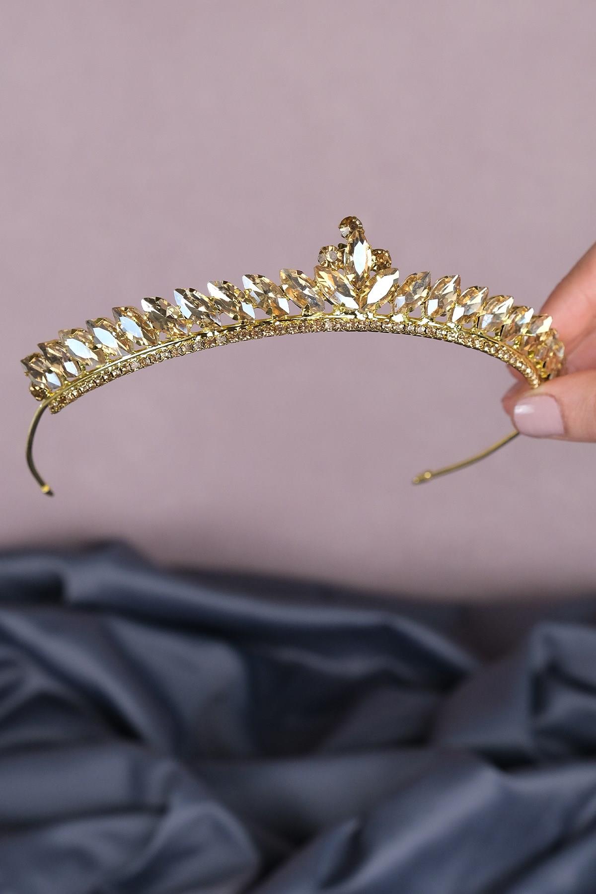 Wholesale Honey Color Ece Model Thin Bridal Henna Crown | Daydreamer