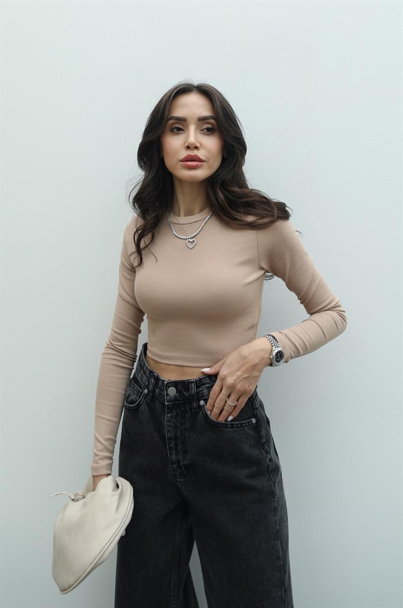 Bej Gace Uzun Kollu Top Bluz 299,00 TL