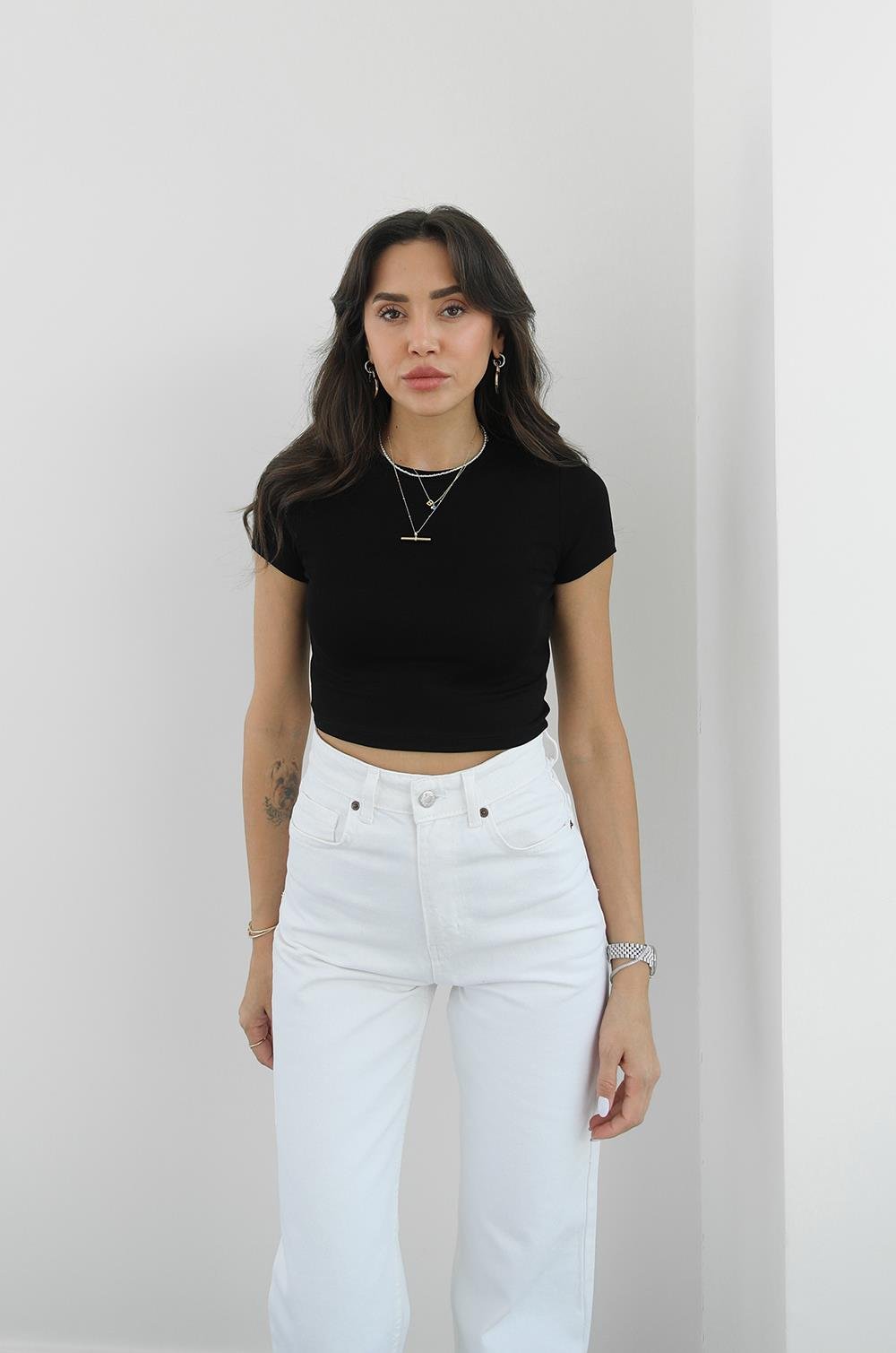 Siyah Modal Crop Top 259,00 TL