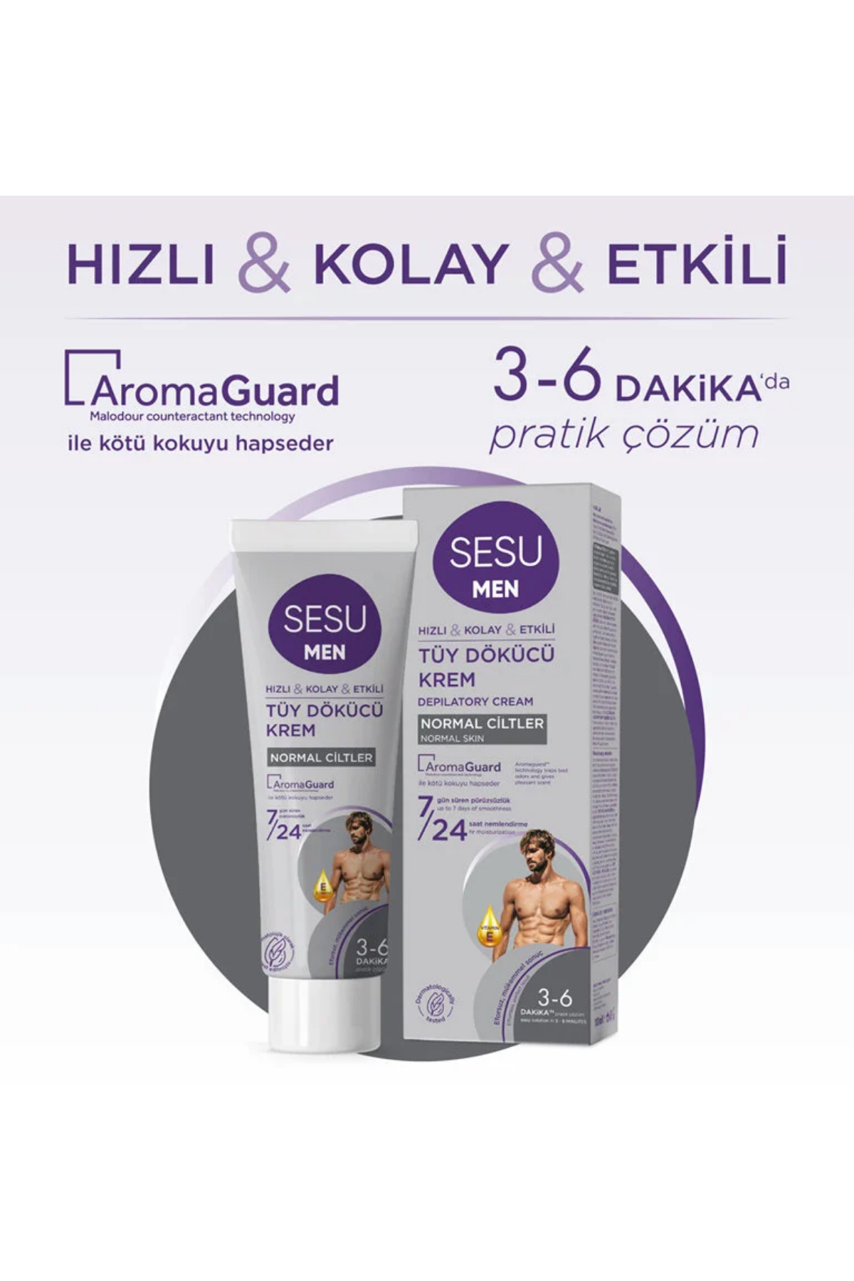 SESU Erkekler Için Tüy Dökücü Krem Normal Ciltler 100 ml