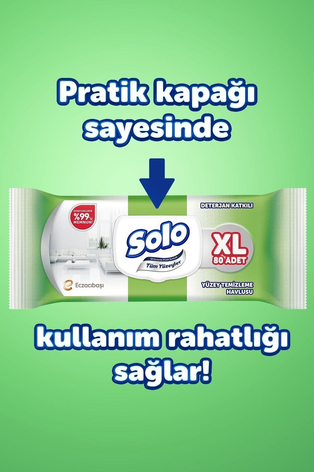 SOLO Tüm Yüzeyler Islak Temizleme Havlusu Xl - 80 Adet