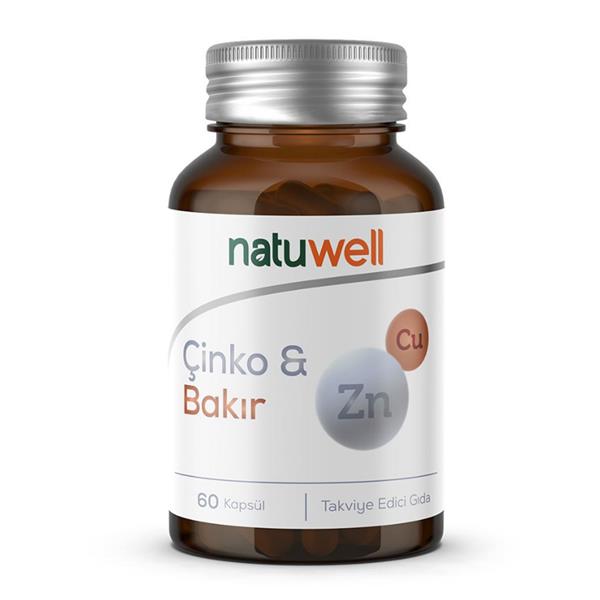 NATUWELL Çinko - Bakır Takviye Edici Gıda 60 Kapsül