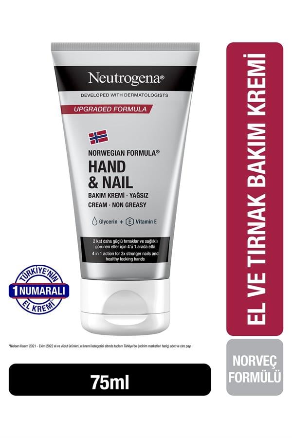 NEUTROGENA Norveç Formülü El & Tırnak Bakım Kremi 75 ml NEUTROGENA Norveç Formülü El & Tırnak Bakım Kremi 75 ml