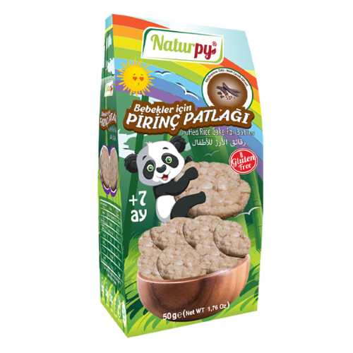 Naturpy Bebekler İçin Pirinç Patlağı Keçiboynuzlu (Glutensiz) (50gr)