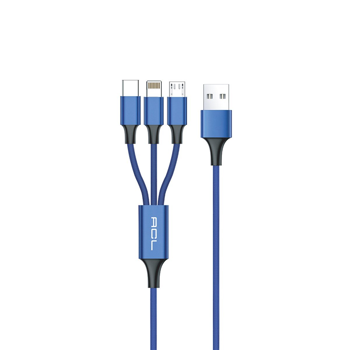 ACK-47 PrimeCord™ 3in1 Lightning, Micro, Type-C Metal Başlık USB Şarj ...