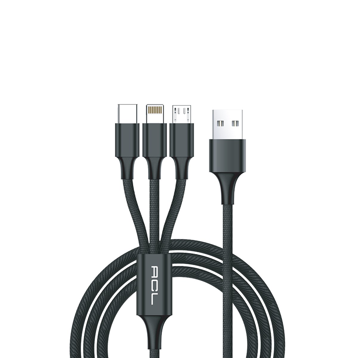ACK-47 PrimeCord™ 3in1 Lightning, Micro, Type-C Metal Başlık USB Şarj ...