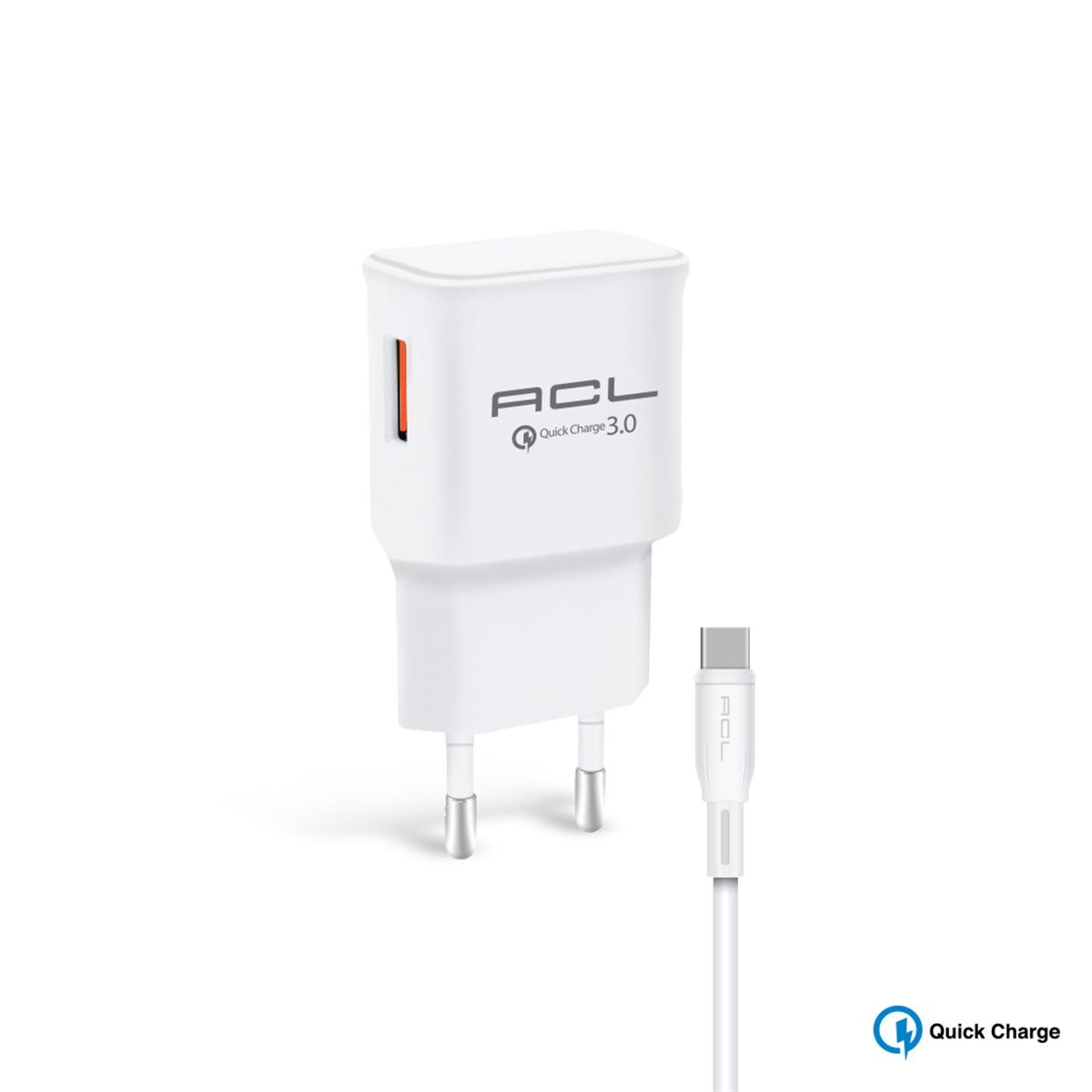 M4 PowerClassic™ Quick Charge 3A Type-C USB Kablolu Seyahat Şarj Aleti
